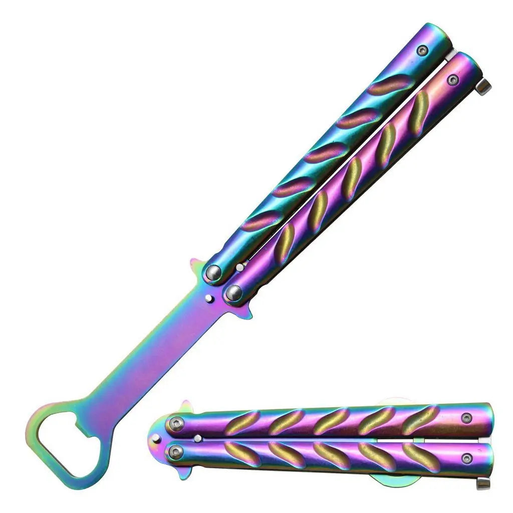 8.5″ Butterfly Tool Steel Iridescent River Handle | TheBladeBros.com
