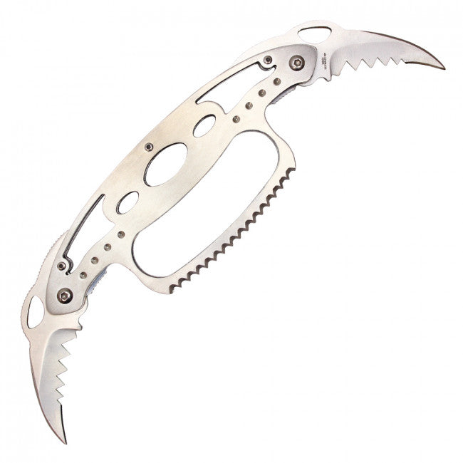 9" Chrome Convertible Knuckle Dual Blade Knife | TheBladeBros.com