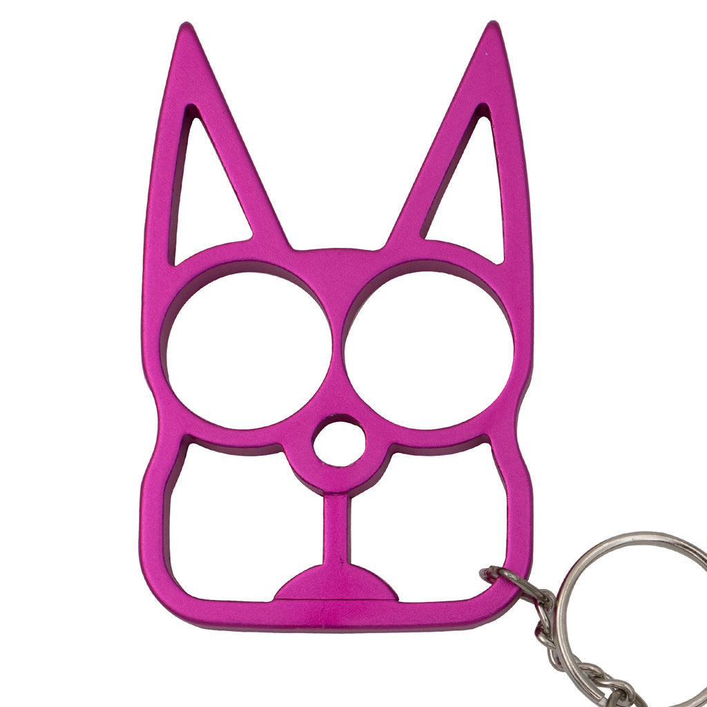 Pink Evil Cat Keychain